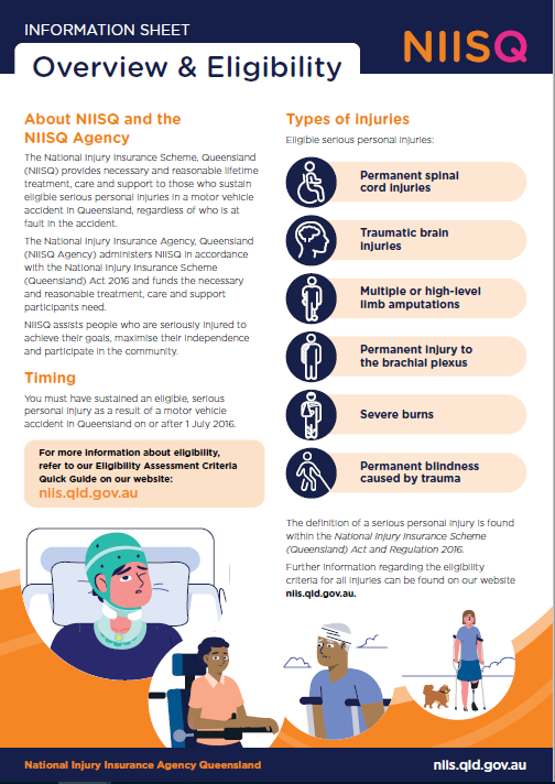 Information sheets - National Injury Insurance Scheme, Queensland