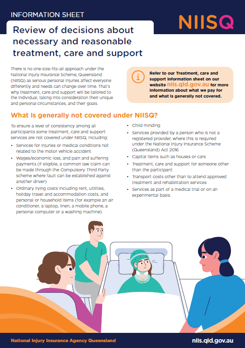 Information sheets - National Injury Insurance Scheme, Queensland