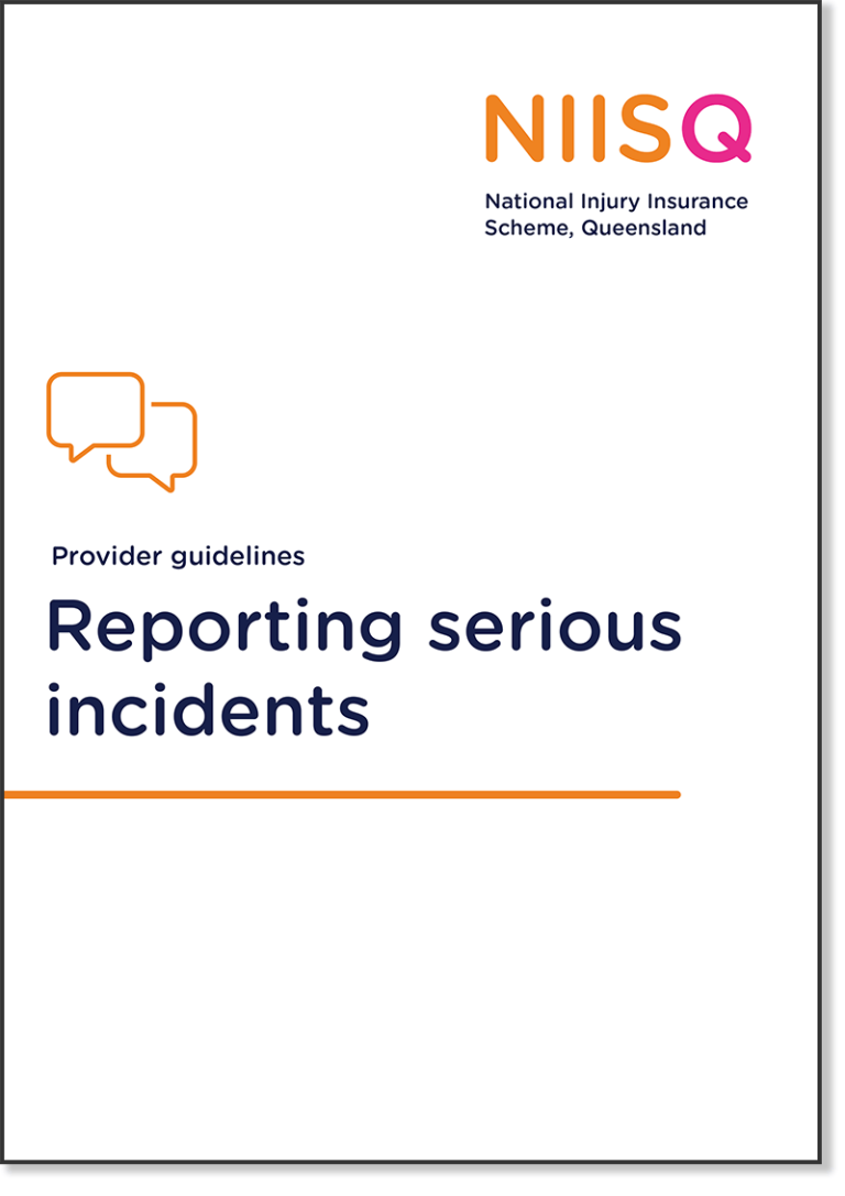 Service provider guidelines - National Injury Insurance Scheme, Queensland